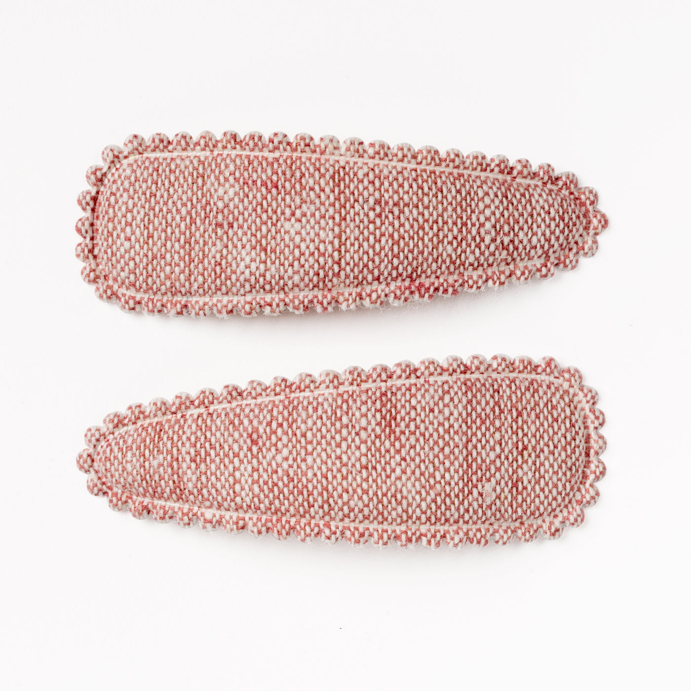 Berry Linen Hair Clips