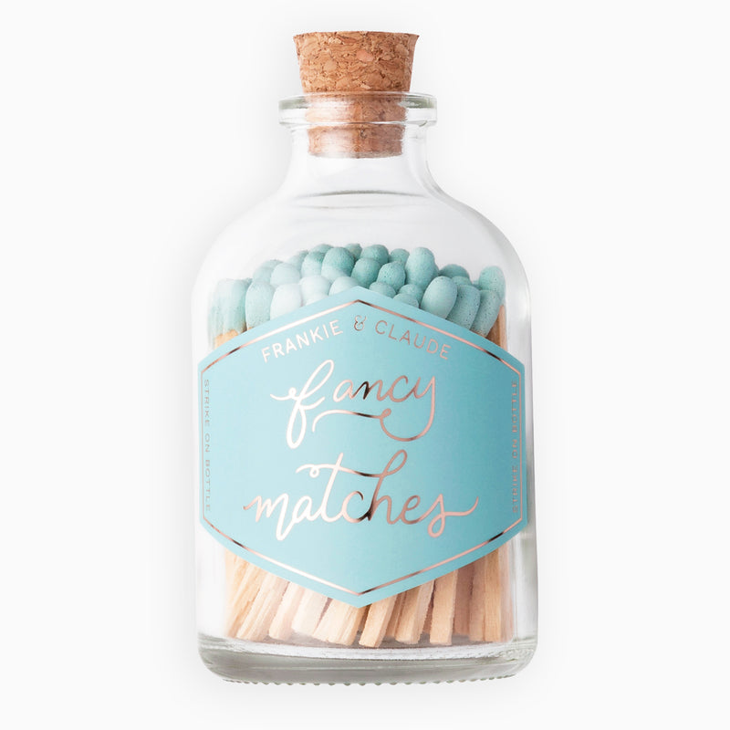 Light Blue Match Jar