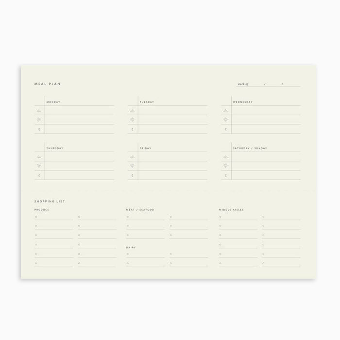 Weekly Meal Planner Notepad