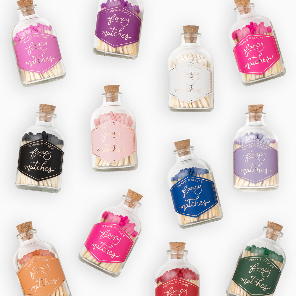 Light Blue Match Jar