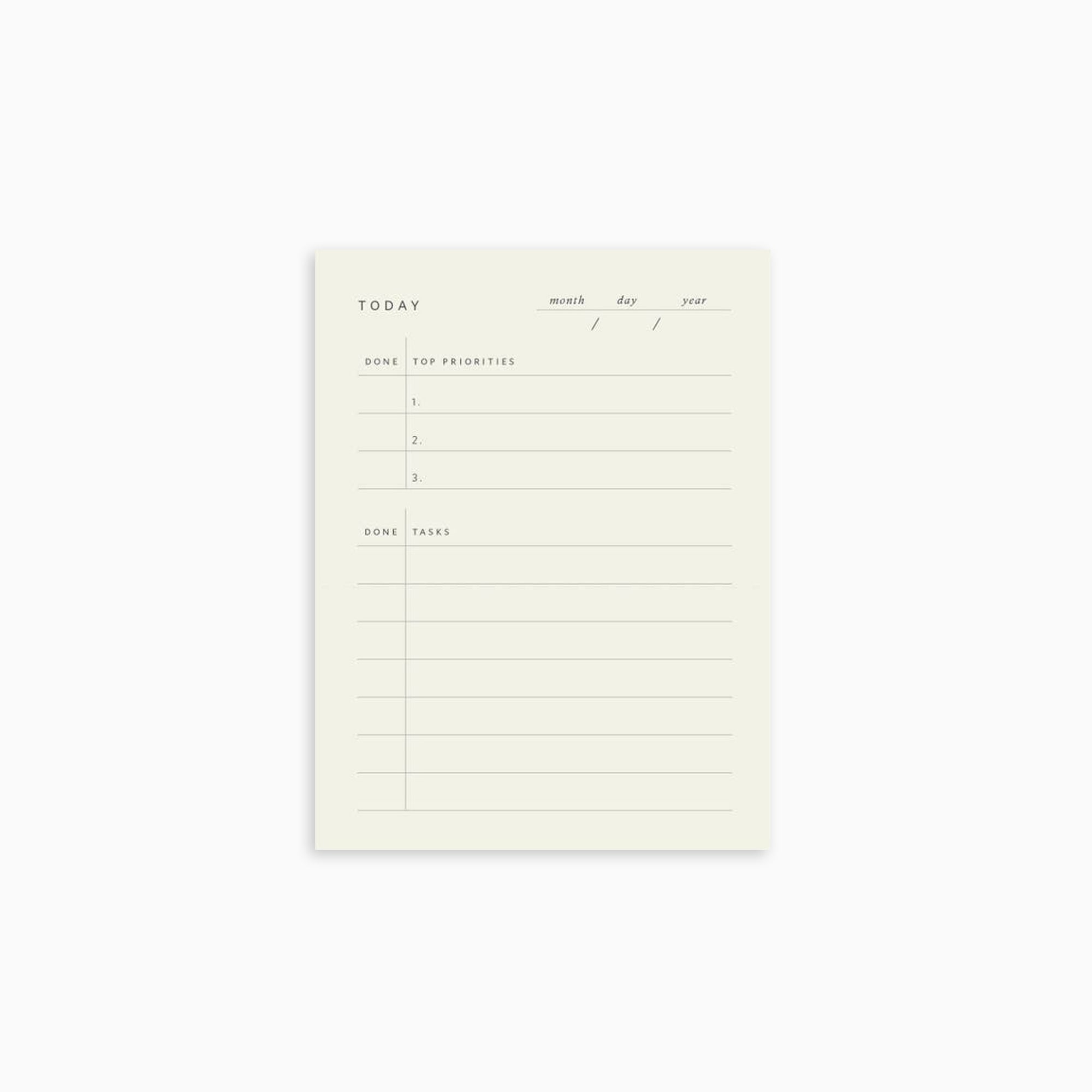 To Do Today Block Notepad